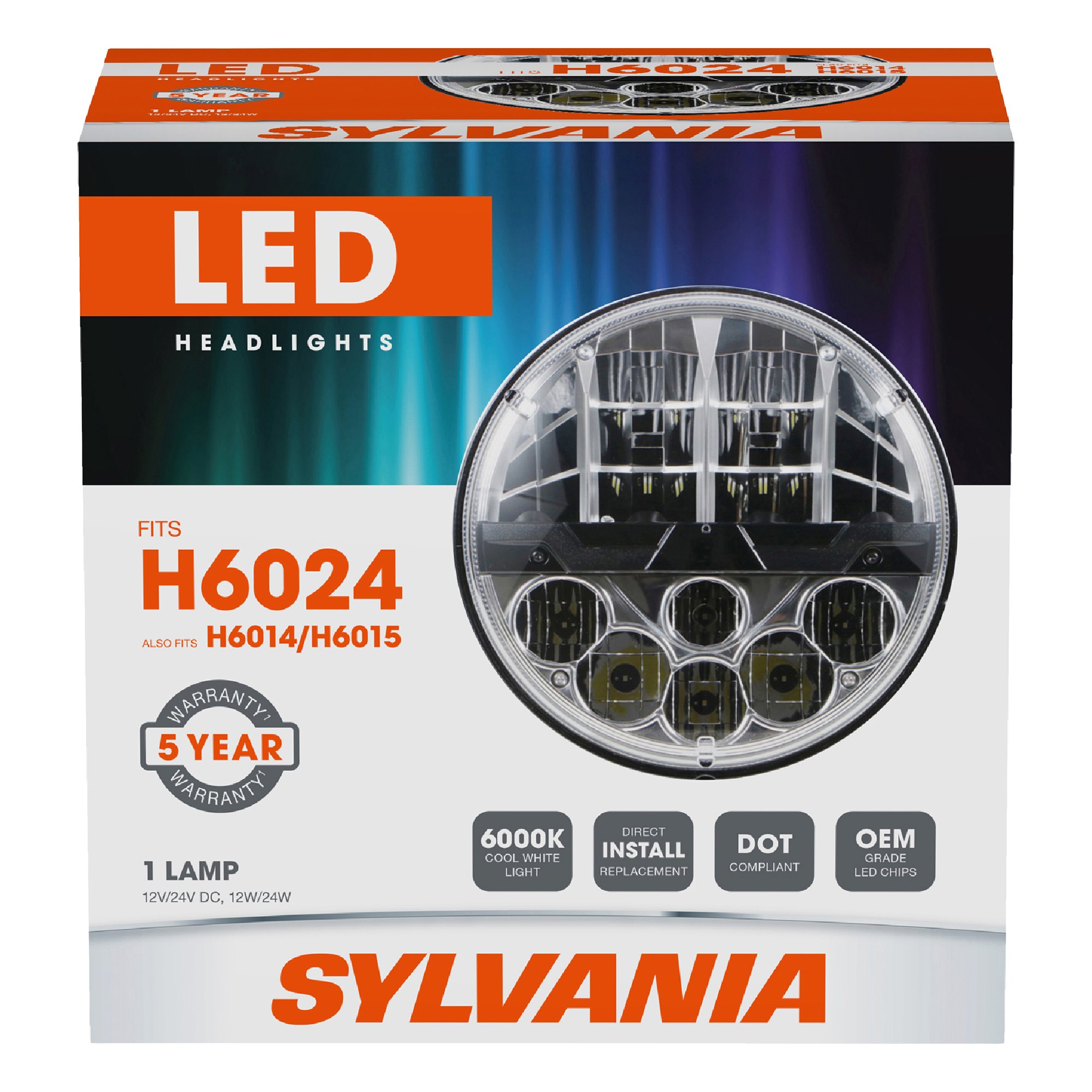 SYLVANIA H6024 LED Sealed Beam Headlight, 1 Pack