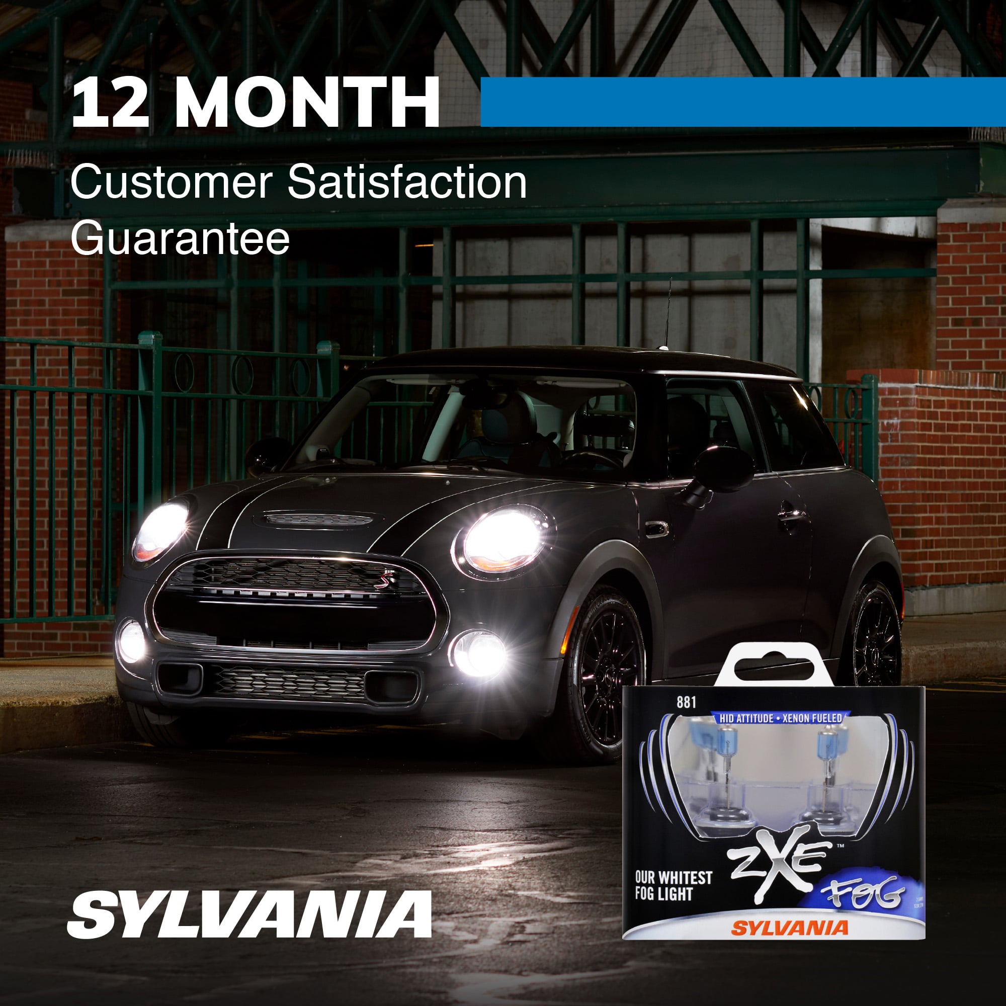 SYLVANIA 881 SilverStar zXe Halogen Fog Bulb, 2 Pack
