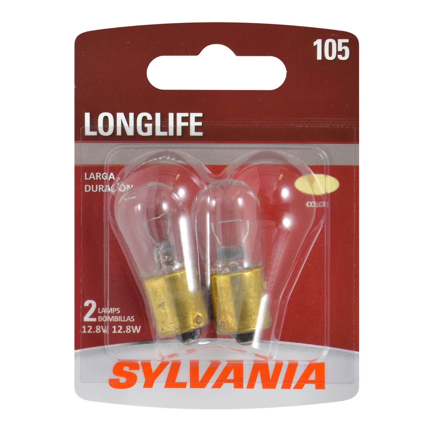 SYLVANIA 105 Long Life Mini Bulb, 2 Pack