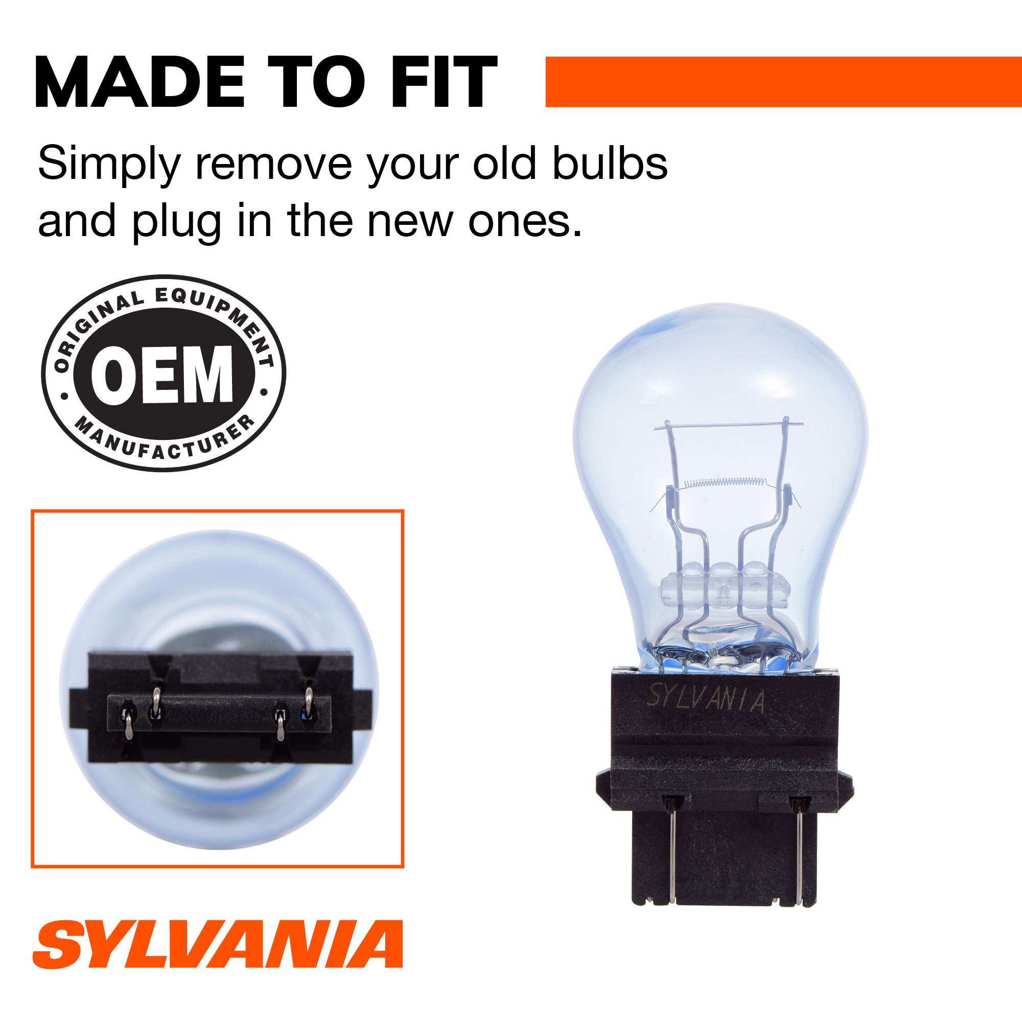 SYLVANIA 4157 SilverStar Mini Bulb, 2 Pack