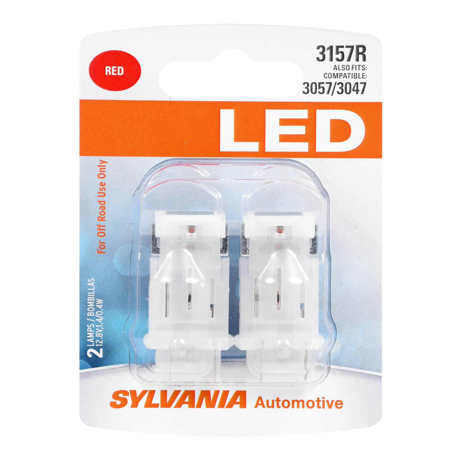 SYLVANIA 3157R RED SYL LED Mini Bulb, 2 Pack