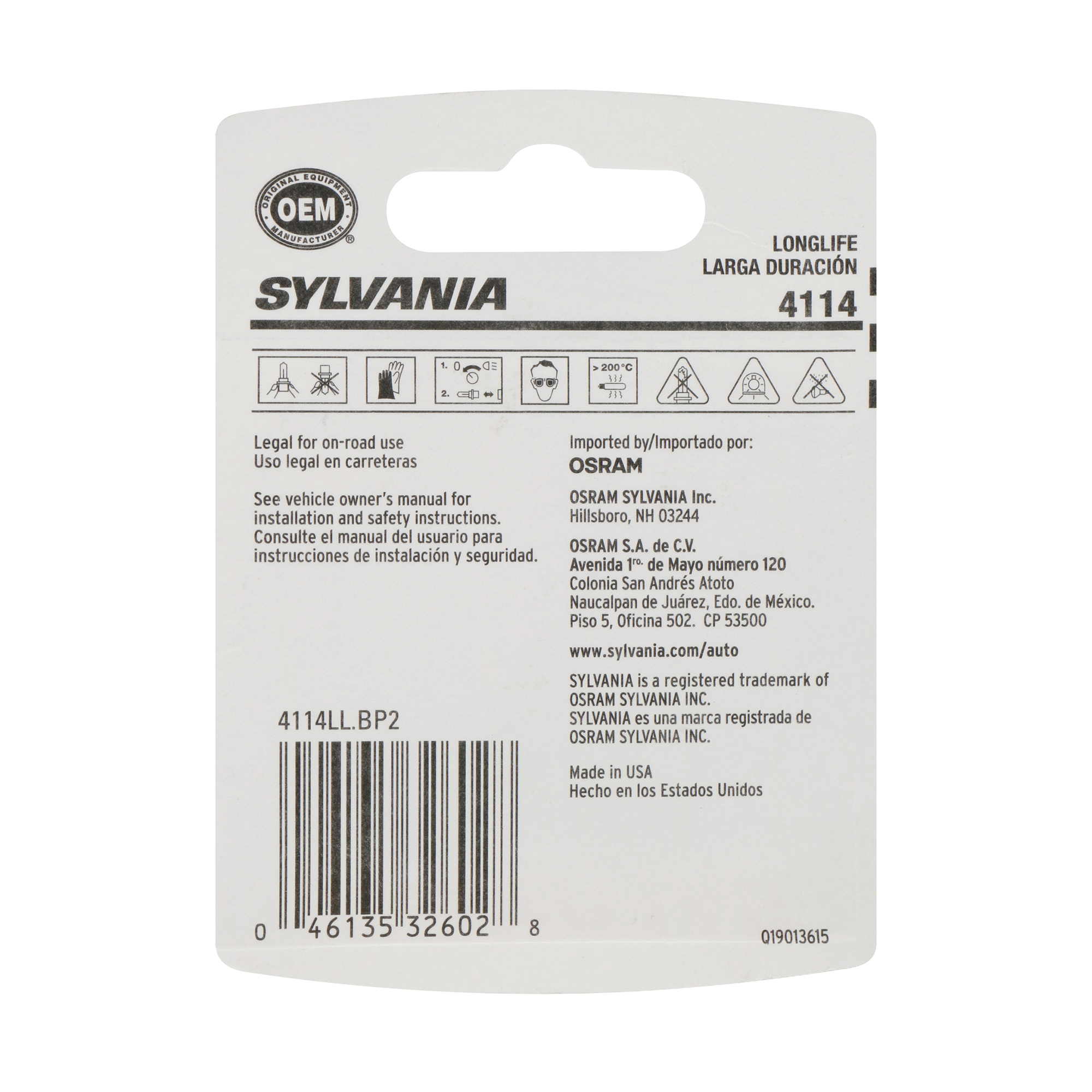 SYLVANIA 4114 Long Life Mini Bulb, 2 Pack