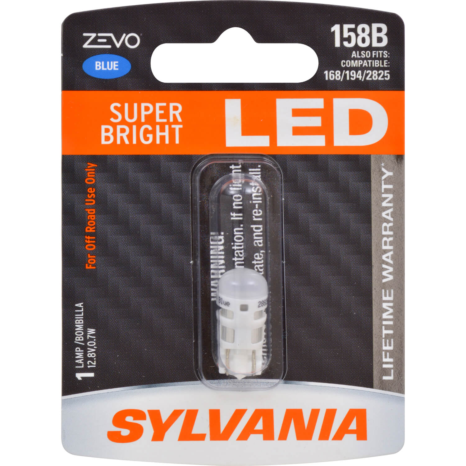 SYLVANIA 158B BLUE ZEVO LED Mini Bulb, 1 Pack