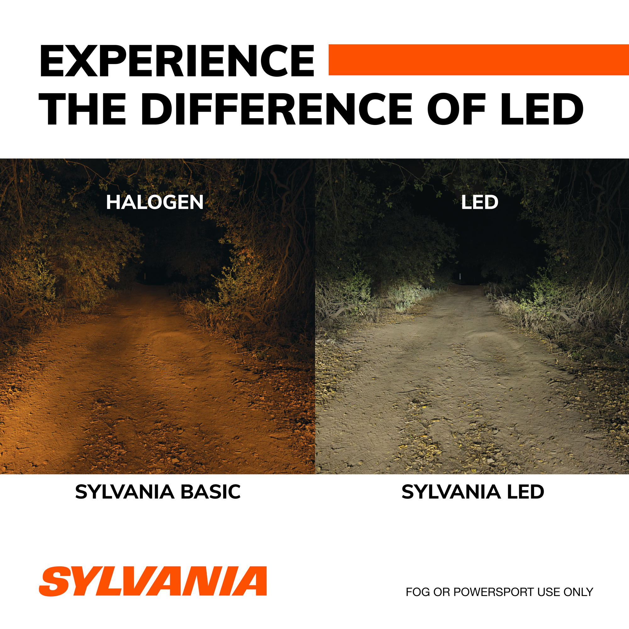 SYLVANIA 9007 LED Powersports & Fog Bulb, 2 Pack