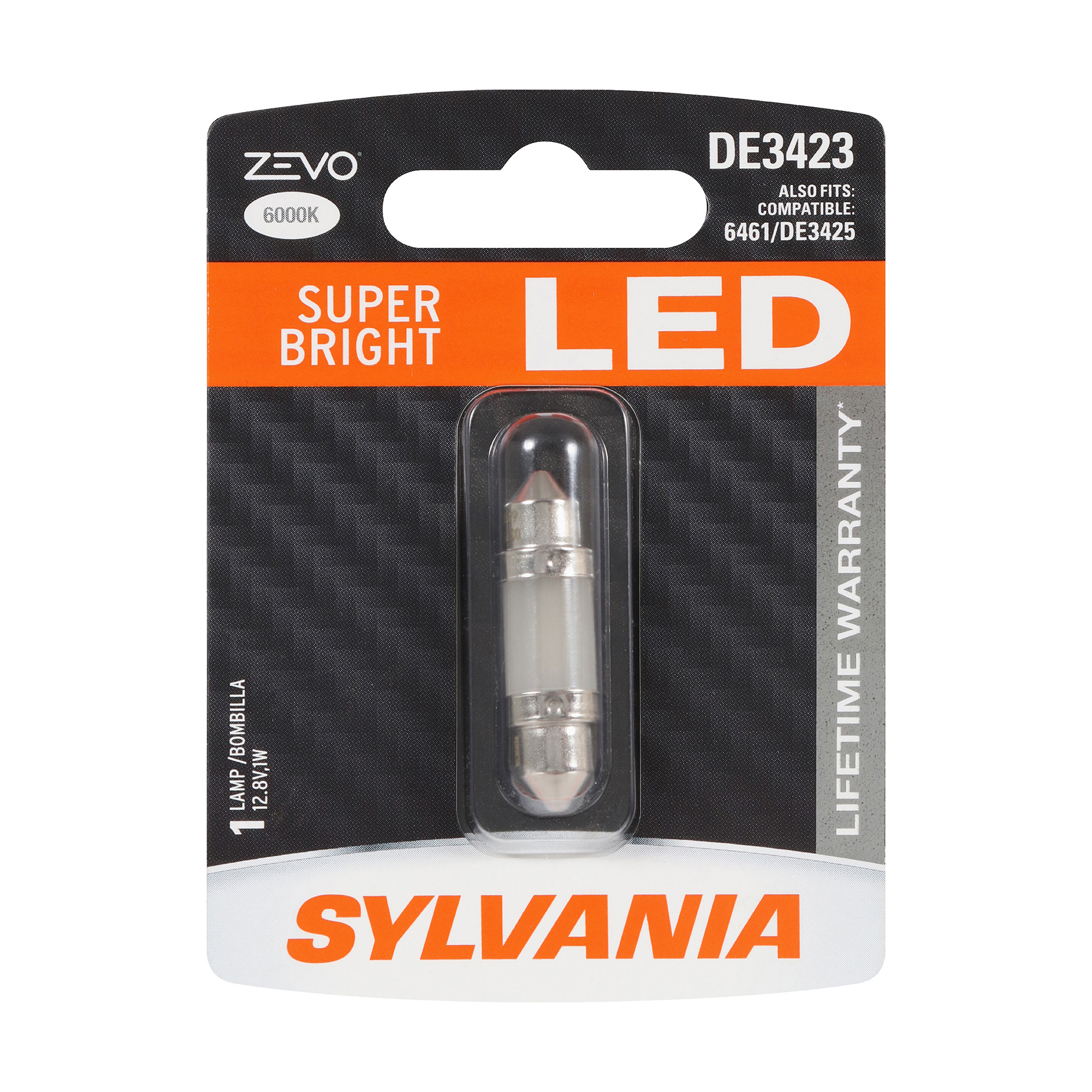 SYLVANIA DE3423 WHITE ZEVO LED Mini Bulb, 1 Pack