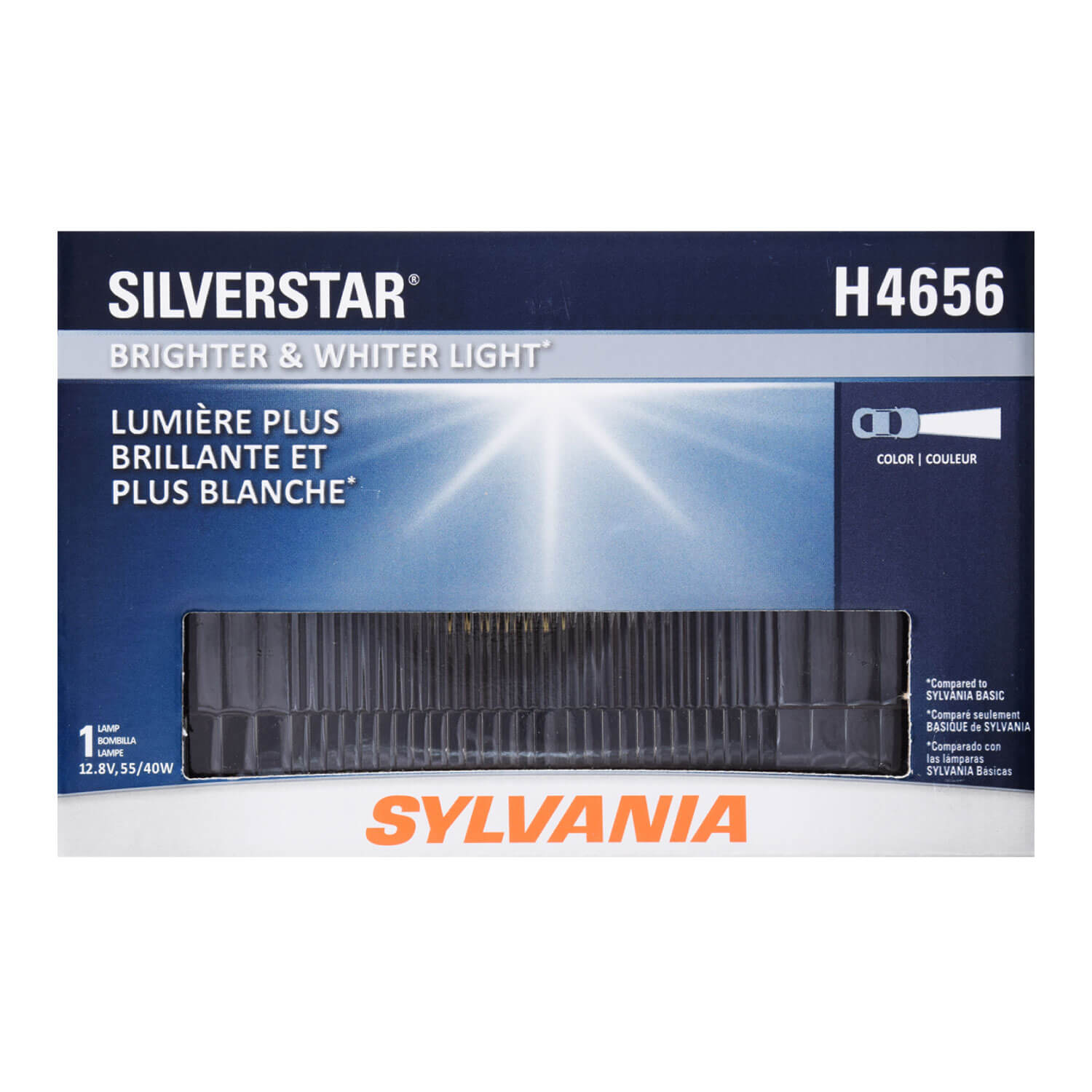 SYLVANIA H4656 SilverStar Sealed Beam Headlight, 1 Pack