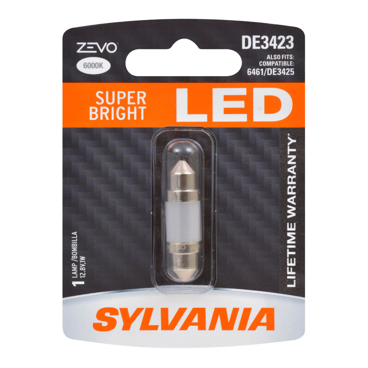 SYLVANIA DE3423 WHITE ZEVO LED Mini Bulb, 1 Pack