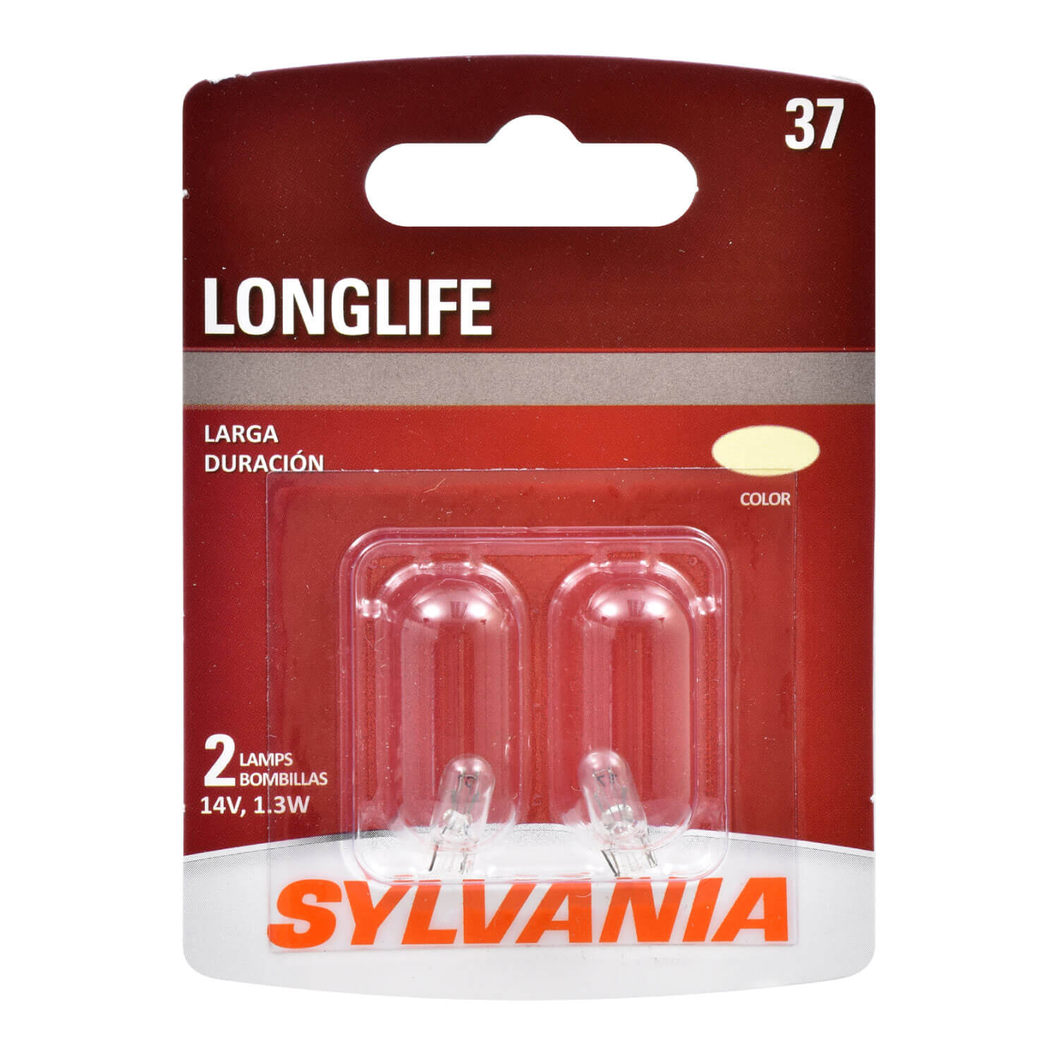 SYLVANIA 37 Long Life Mini Bulb, 2 Pack