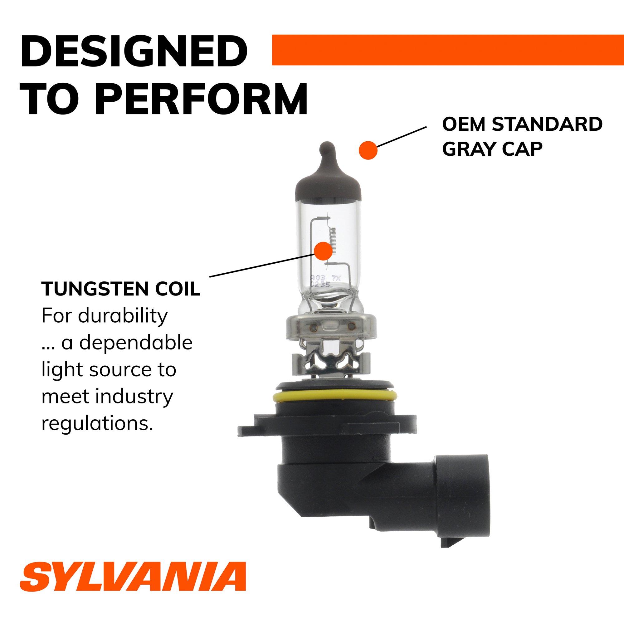 SYLVANIA 9006 Basic Halogen Headlight Bulb, 2 Pack