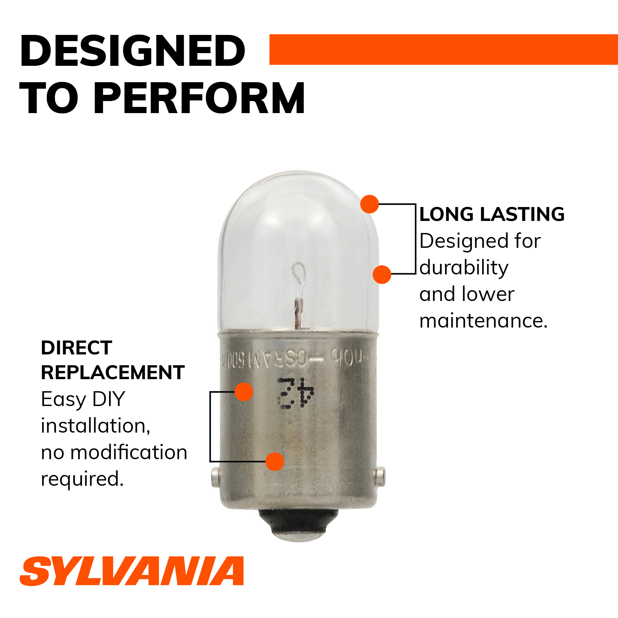SYLVANIA 5007 Long Life Mini Bulb, 2 Pack