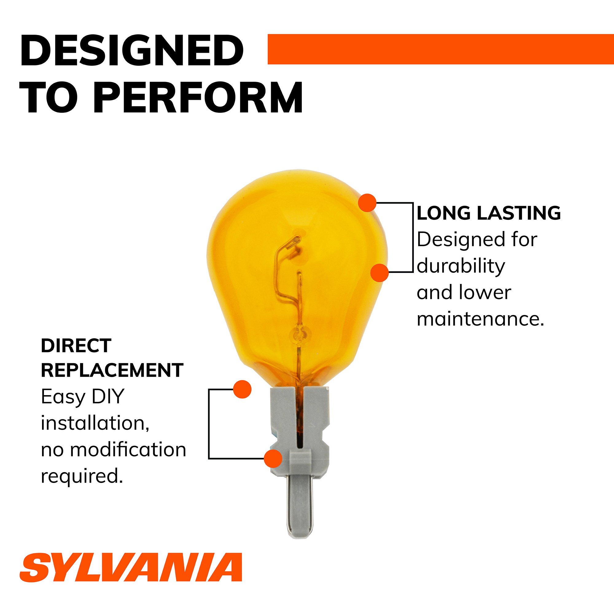 SYLVANIA 4157NA Long Life Mini Bulb, 2 Pack