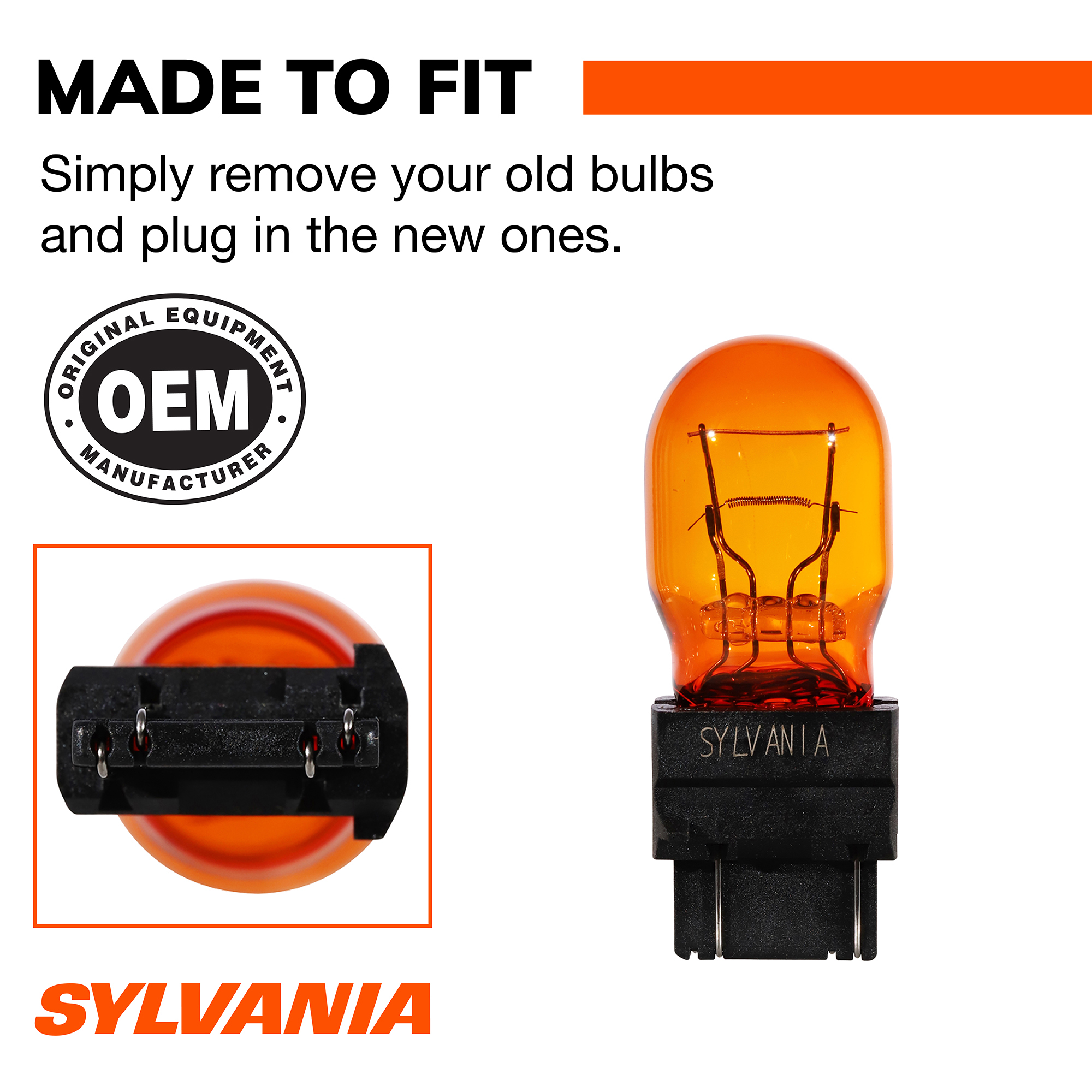 SYLVANIA 4257NA Long Life Mini Bulb, 2 Pack