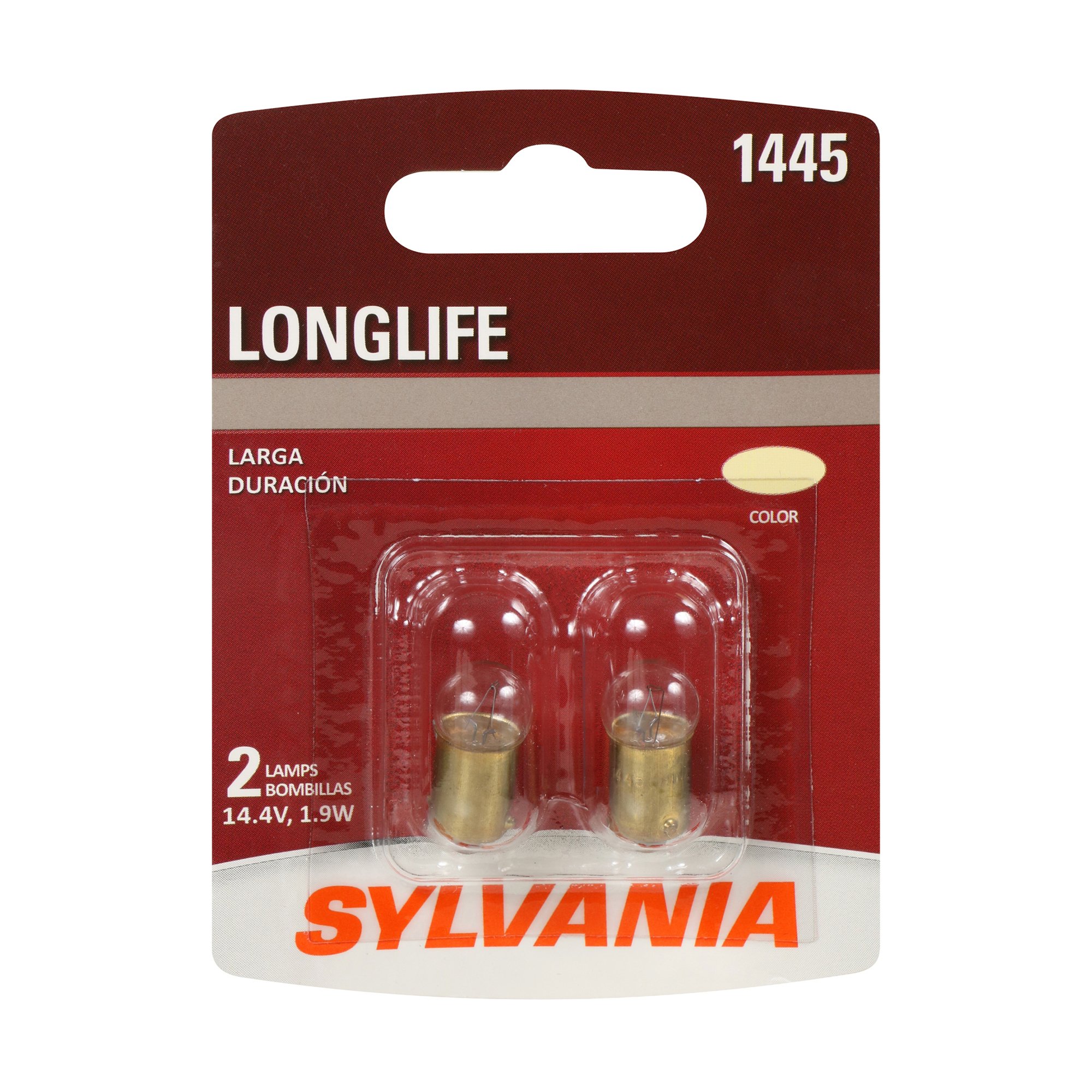 SYLVANIA 1445 Long Life Mini Bulb, 2 Pack