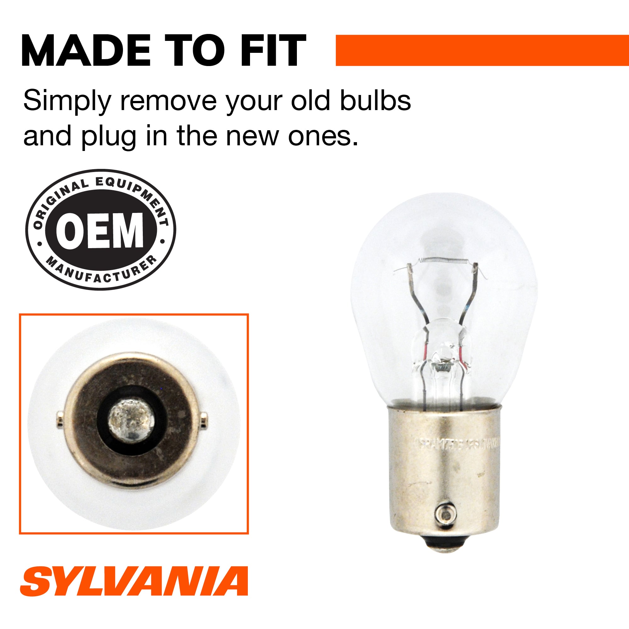 SYLVANIA 1156 Long Life Mini Bulb, 2 Pack