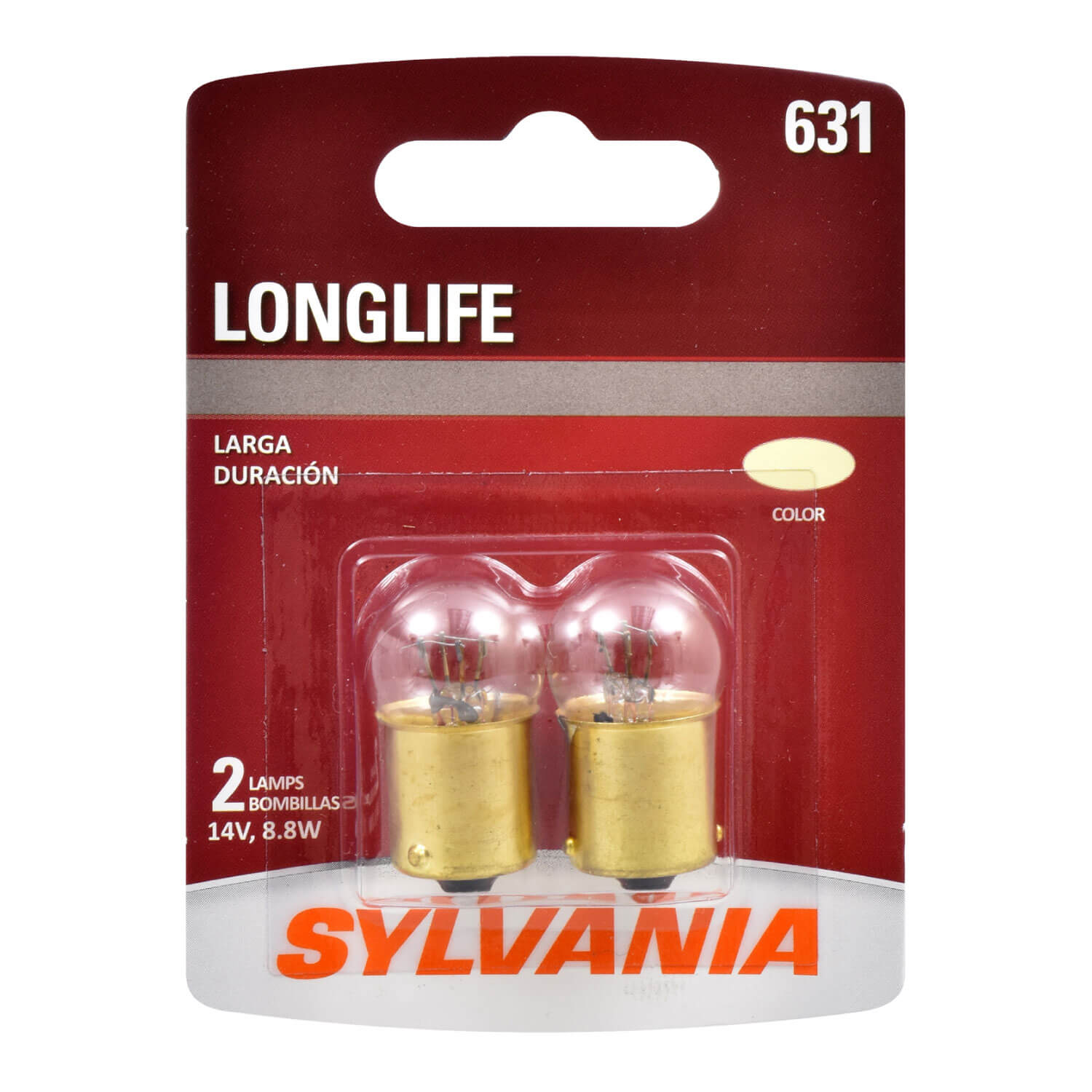 SYLVANIA 631 Long Life Mini Bulb, 2 Pack