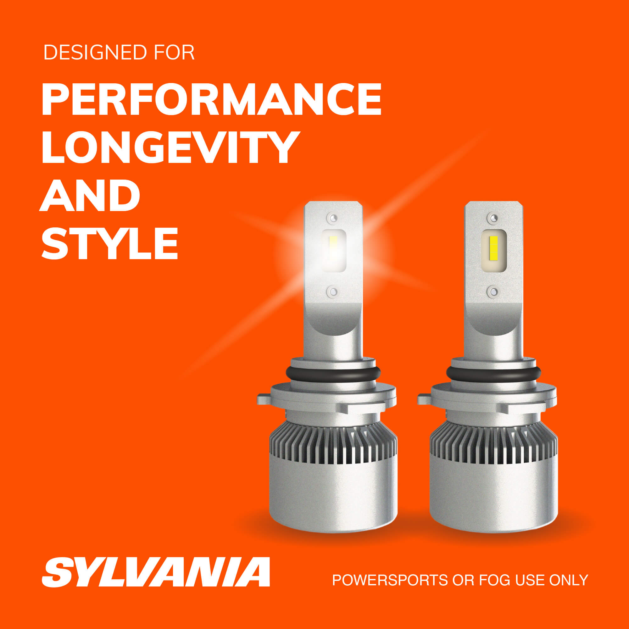 SYLVANIA 9006 LED Fog & Powersports Bulb, 2 Pack