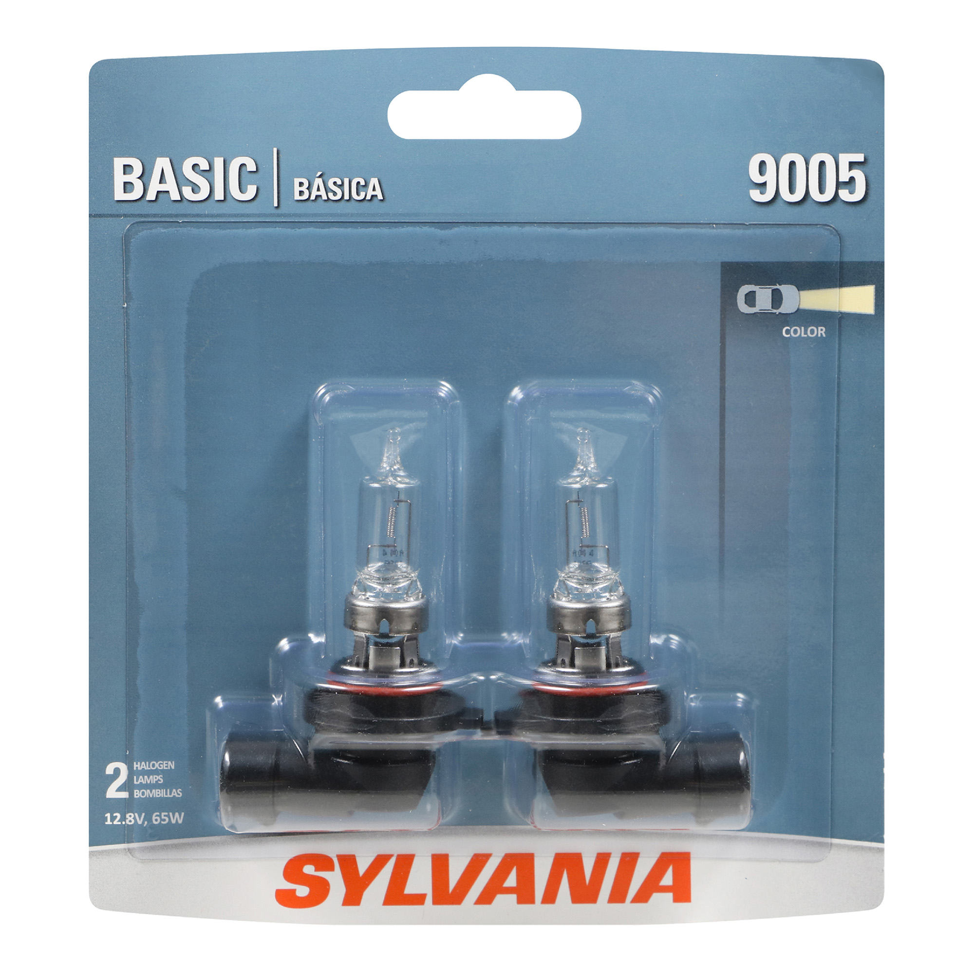 SYLVANIA 9005 Basic Halogen Headlight Bulb, 2 Pack