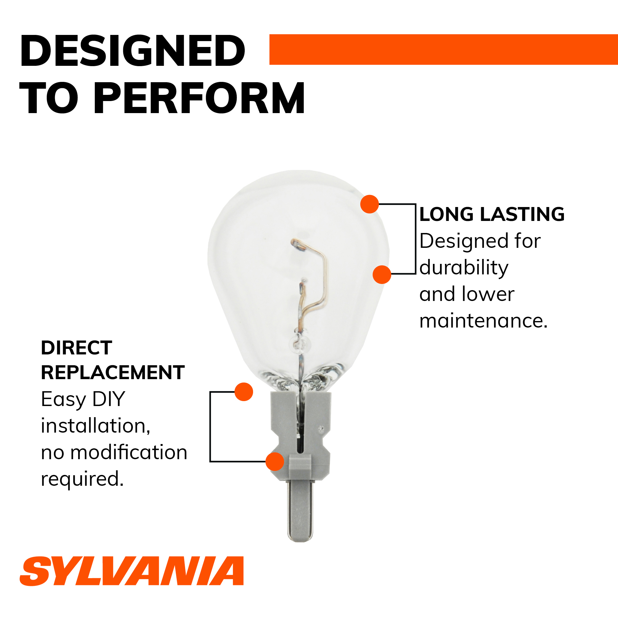 SYLVANIA 3457 Long Life Mini Bulb, 2 Pack