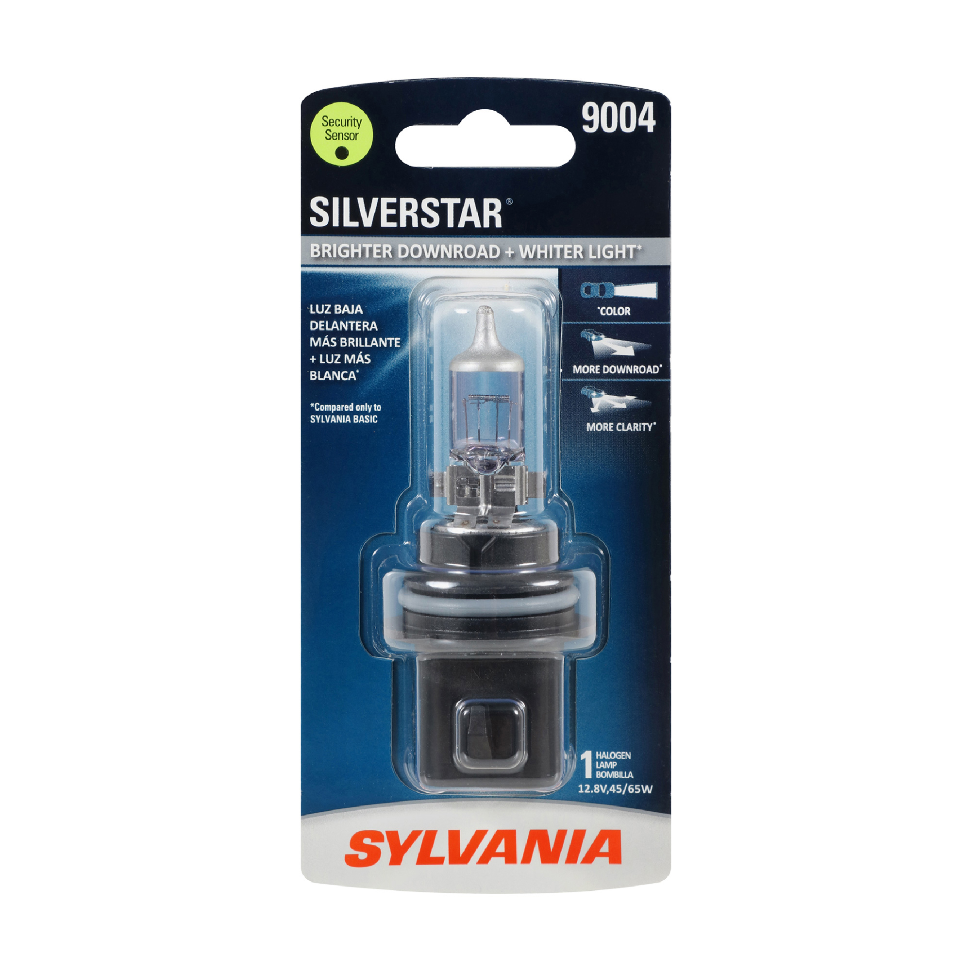 SYLVANIA 9004 SilverStar Halogen Headlight Bulb, 1 Pack