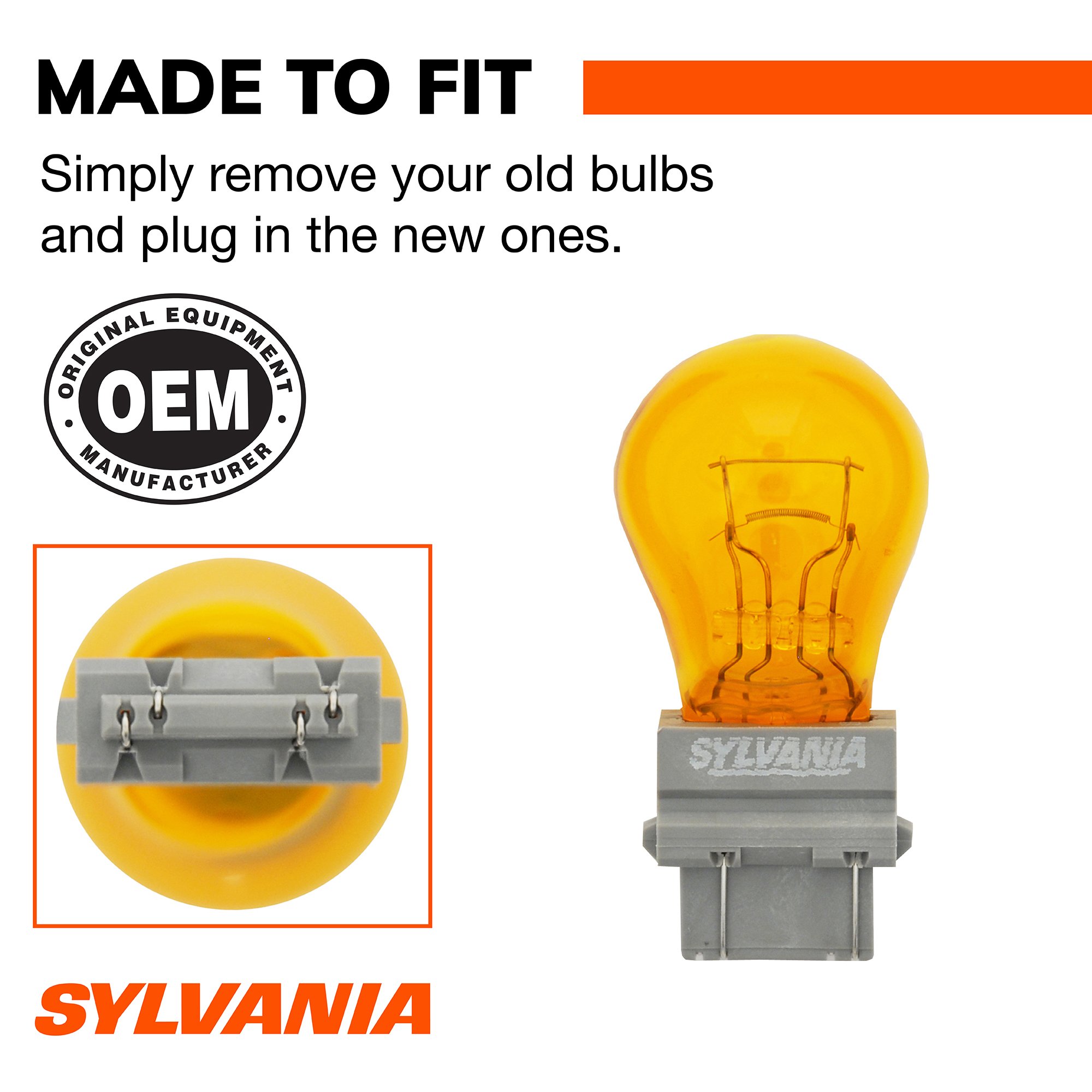 SYLVANIA 4157NA Long Life Mini Bulb, 2 Pack
