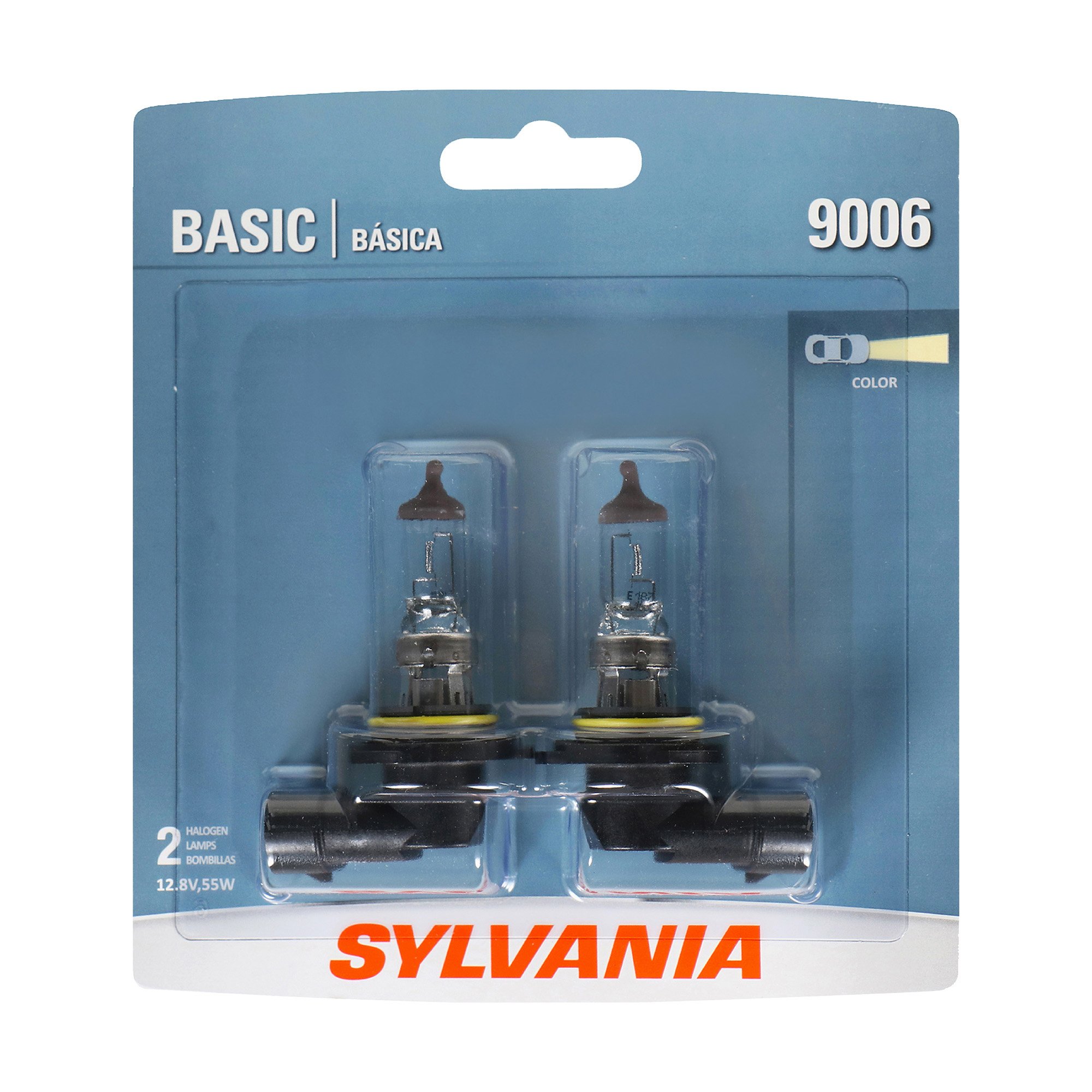 SYLVANIA 9006 Basic Halogen Headlight Bulb, 2 Pack