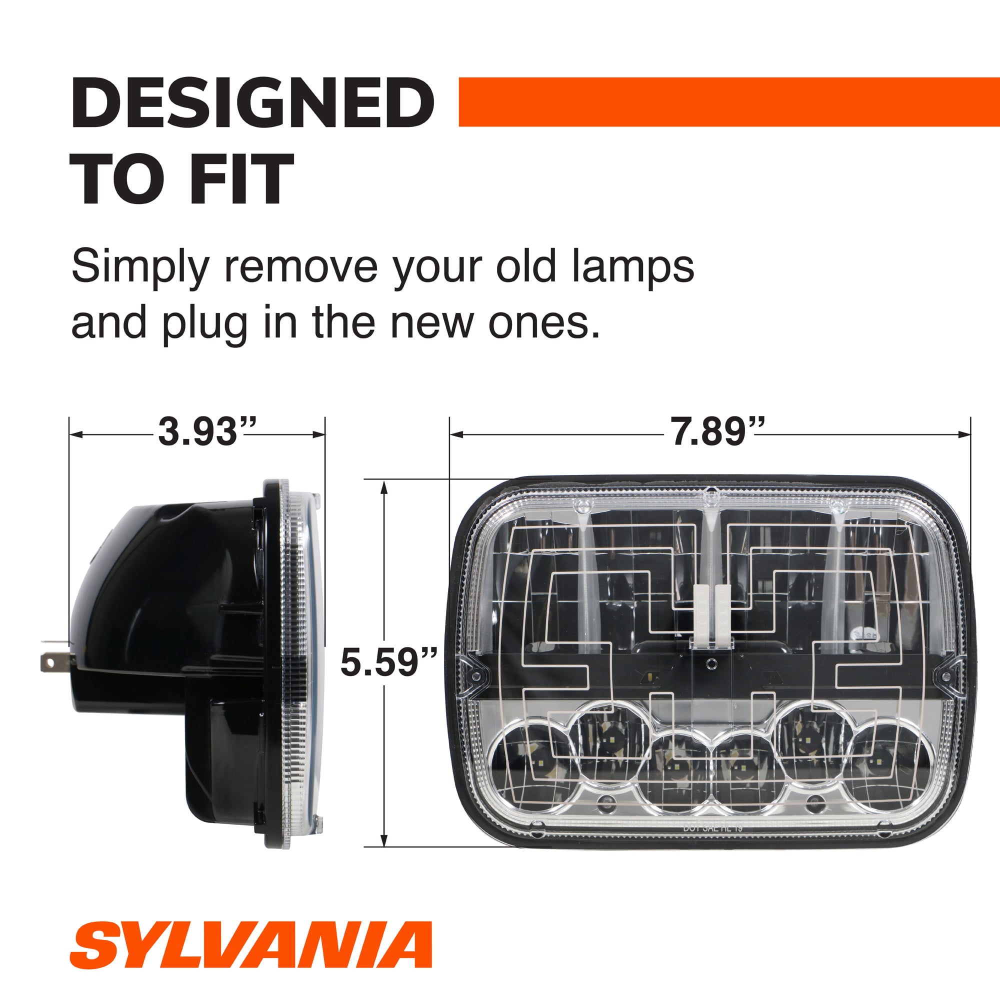 SYLVANIA H6054 LED Heated Sealed Beam Headlight, 1 Pack