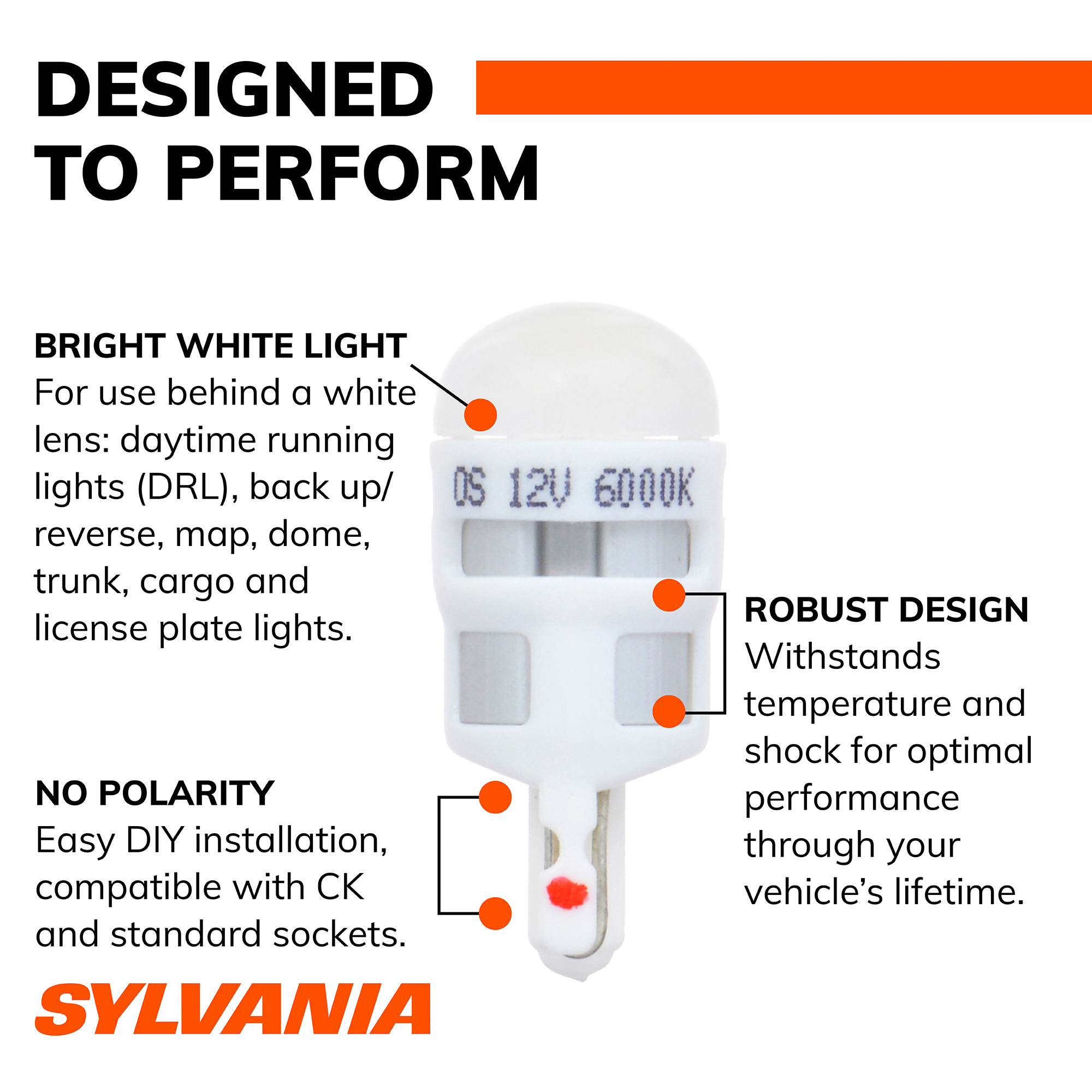 SYLVANIA 194 WHITE ZEVO LED Mini, 1 Pack