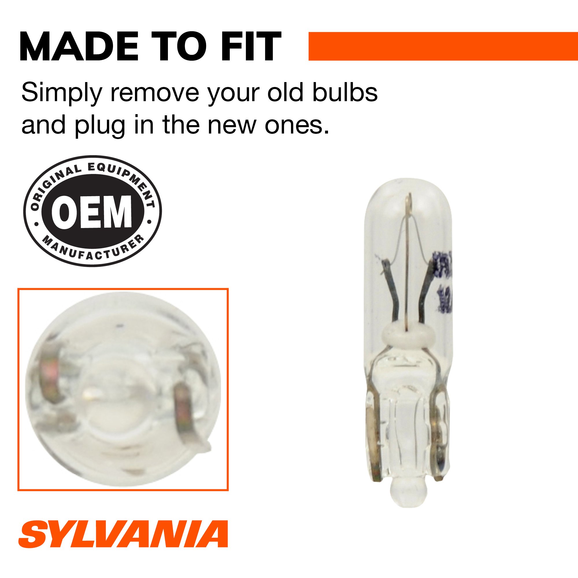 SYLVANIA 2721 Long Life Mini Bulb, 2 Pack