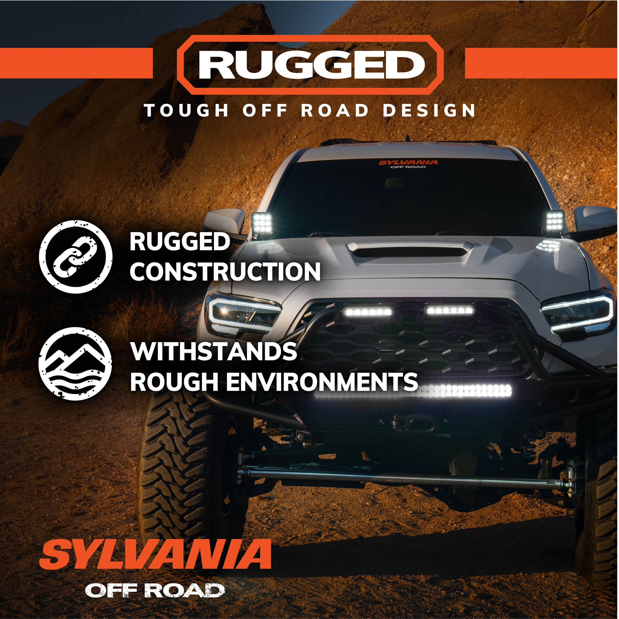 SYLVANIA Rugged 4.5 Inch LED Pod Cube - Flood