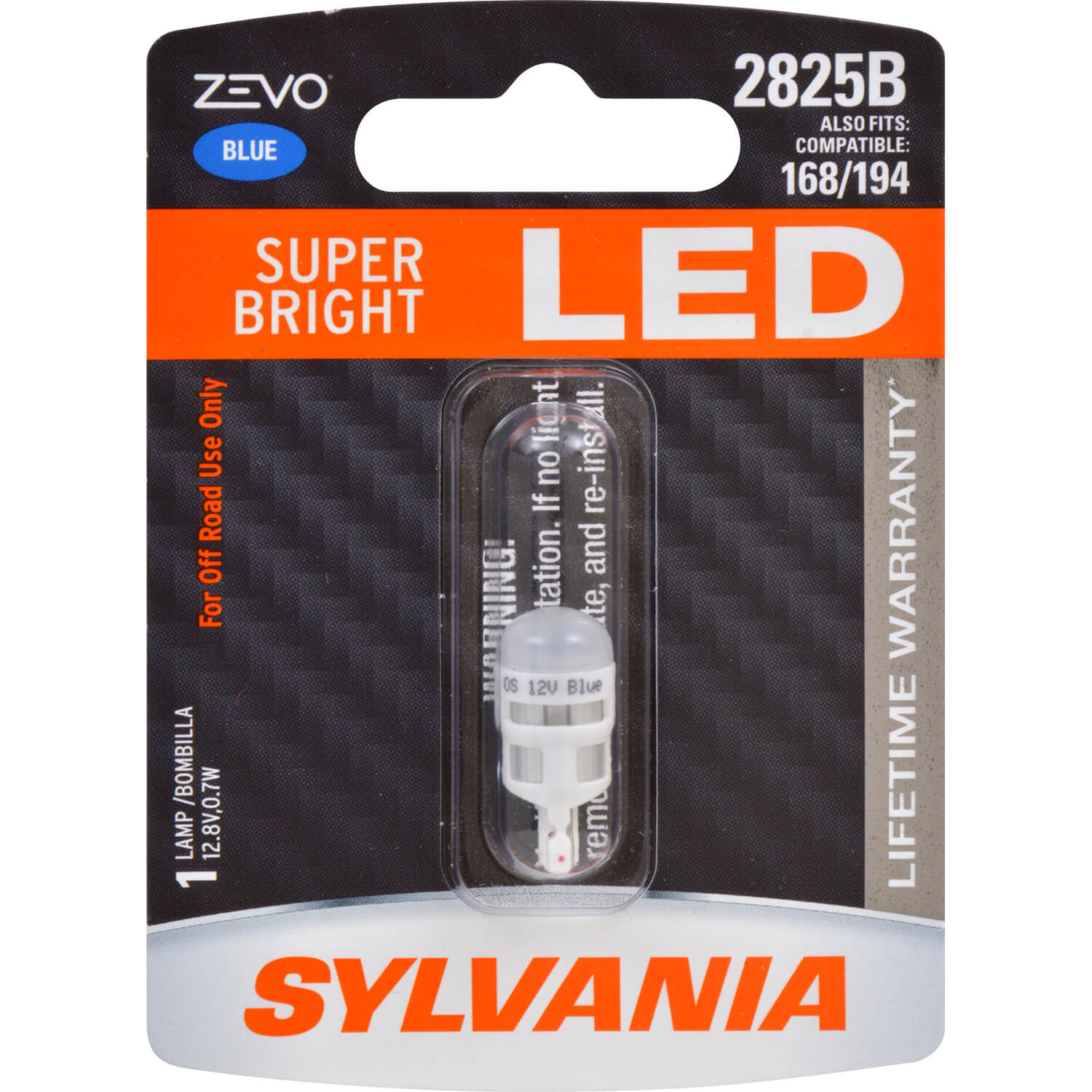 SYLVANIA 2825B BLUE ZEVO LED Mini Bulb, 1 Pack