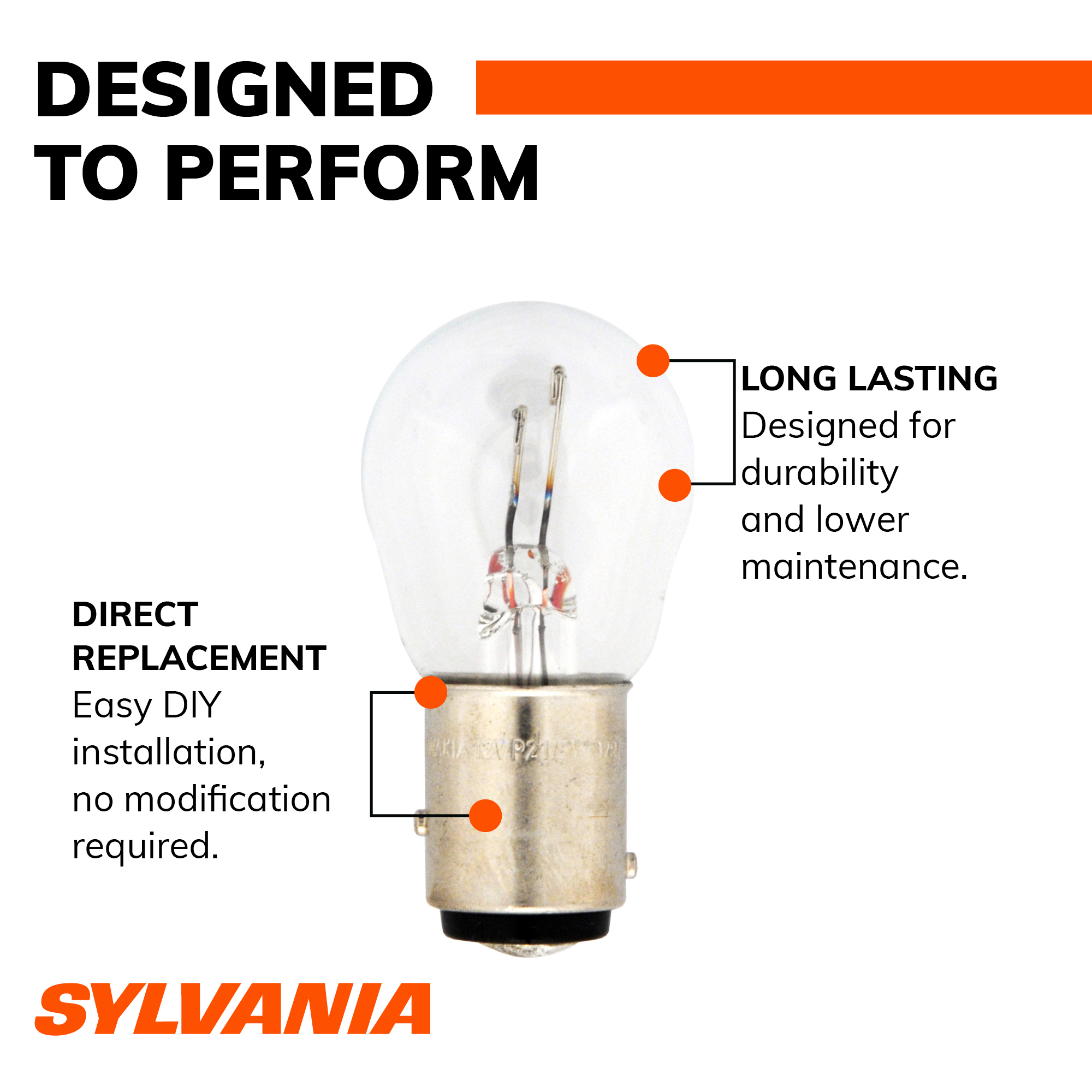 SYLVANIA 2357 Long Life Mini Bulb, 2 Pack