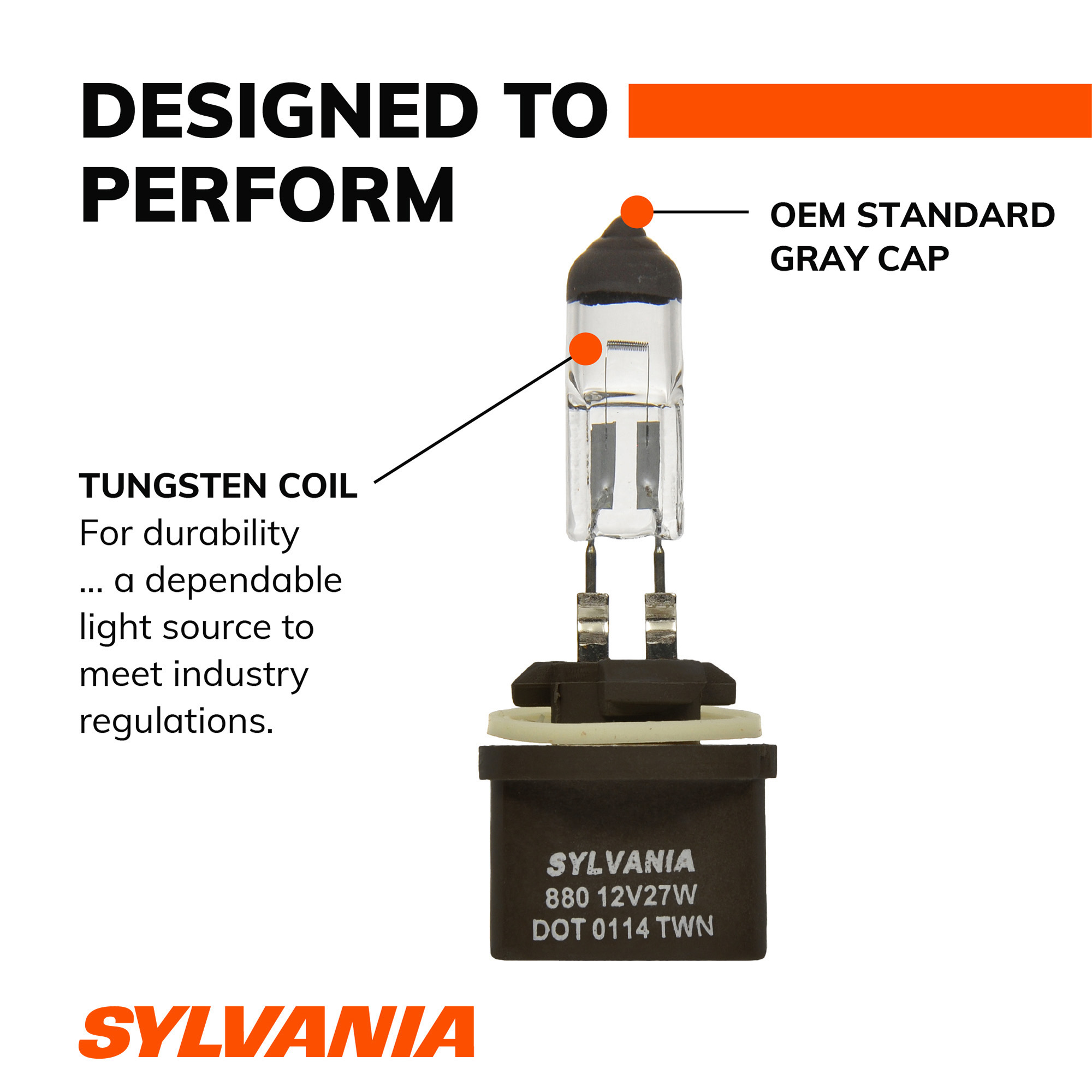 SYLVANIA 880 Basic Fog Bulb, 1 Pack