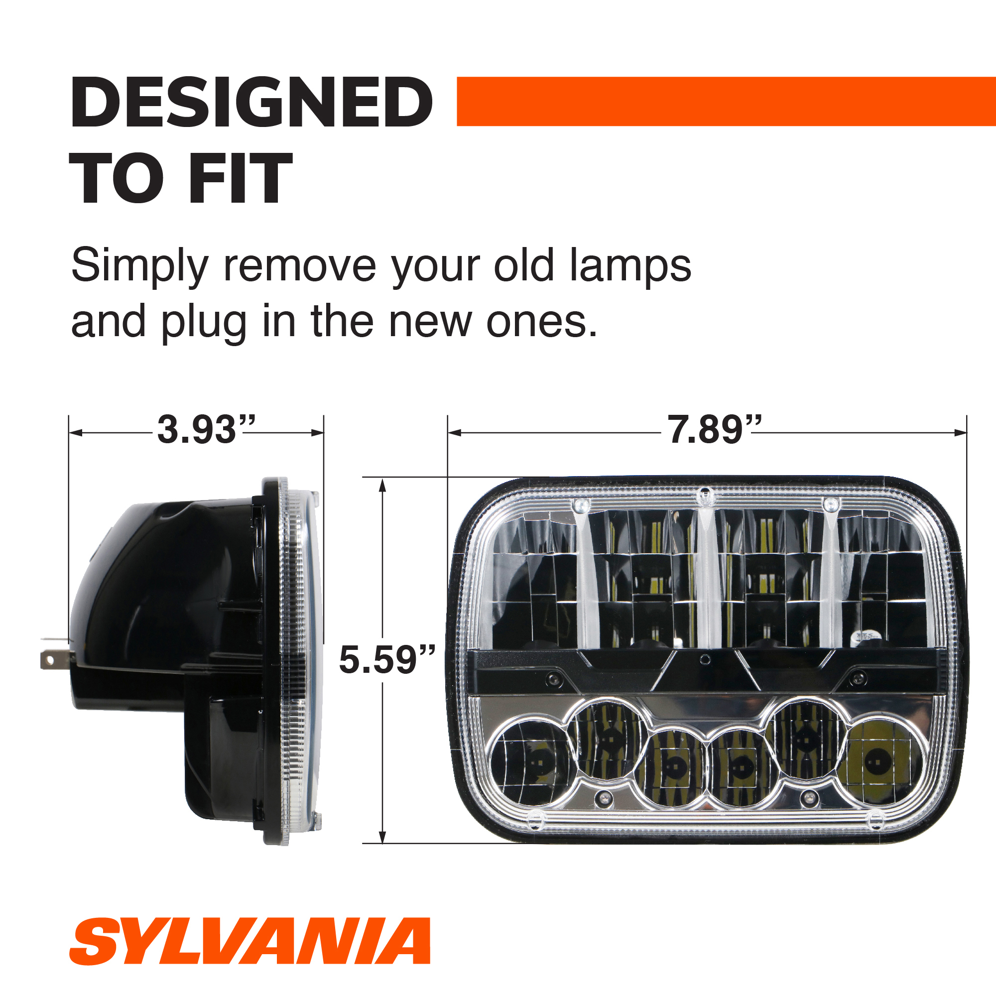 SYLVANIA H6054 LED Sealed Beam Headlight, 1 Pack
