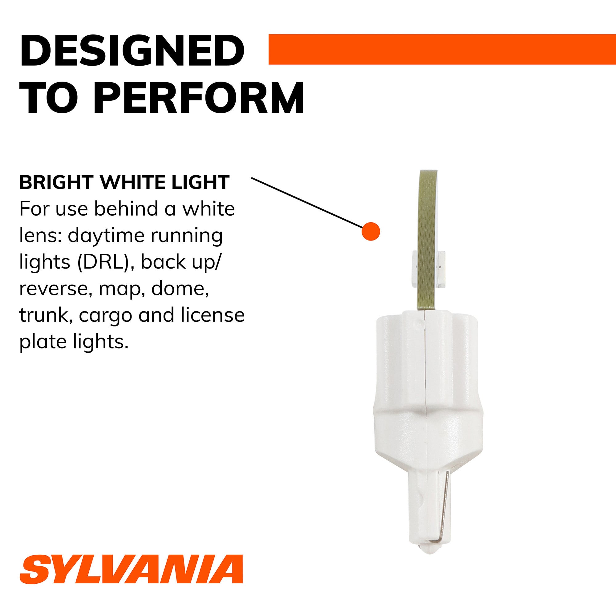 SYLVANIA 906 WHITE LED Mini Bulb, 2 Pack