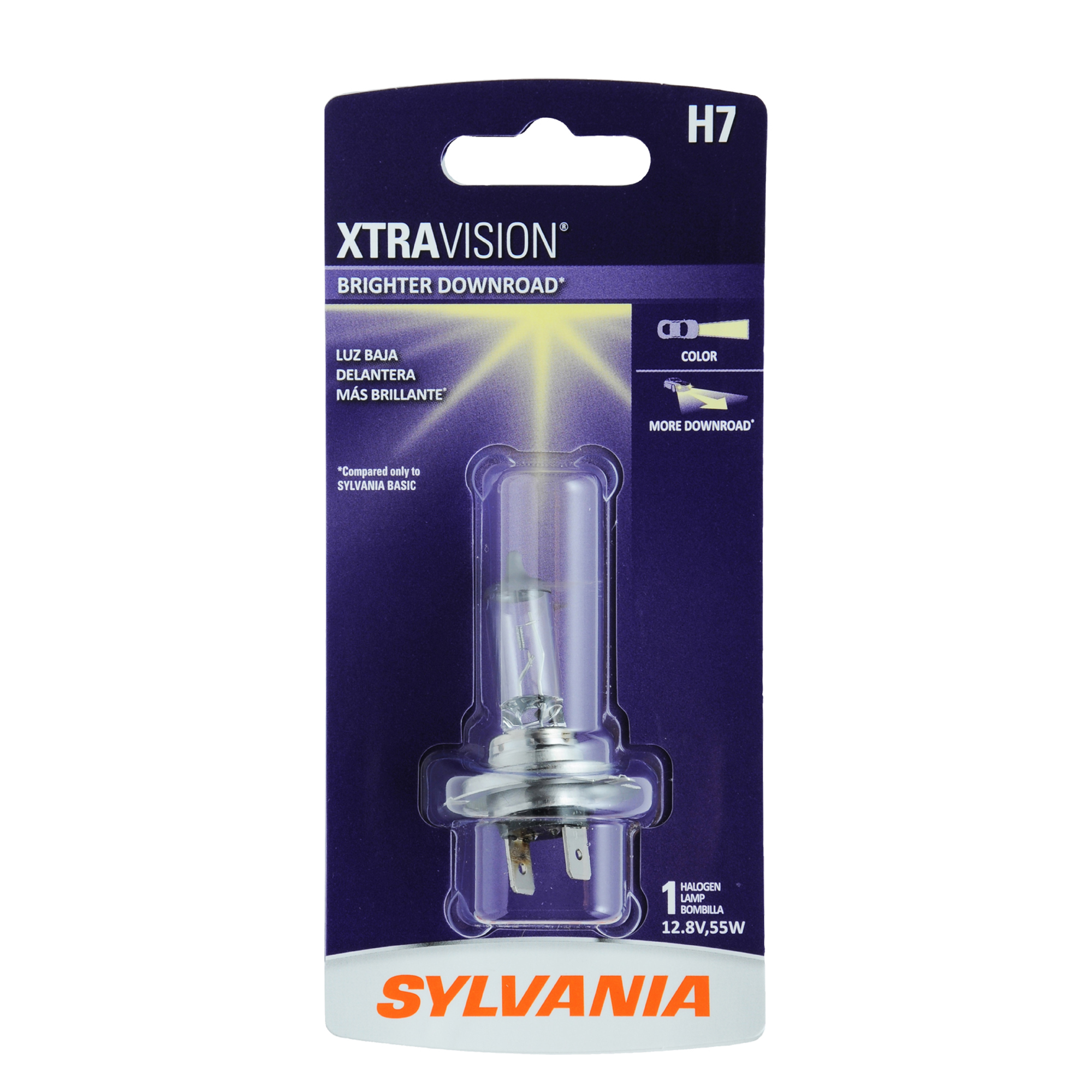 SYLVANIA H7 XtraVision Halogen Headlight Bulb, 1 Pack
